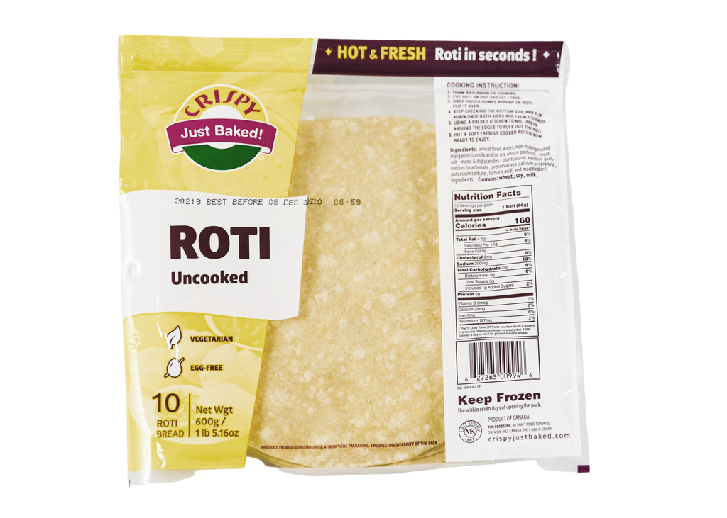 Crispy Uncooked Roti Plain 10/pack| Super Asia Foods, Canada